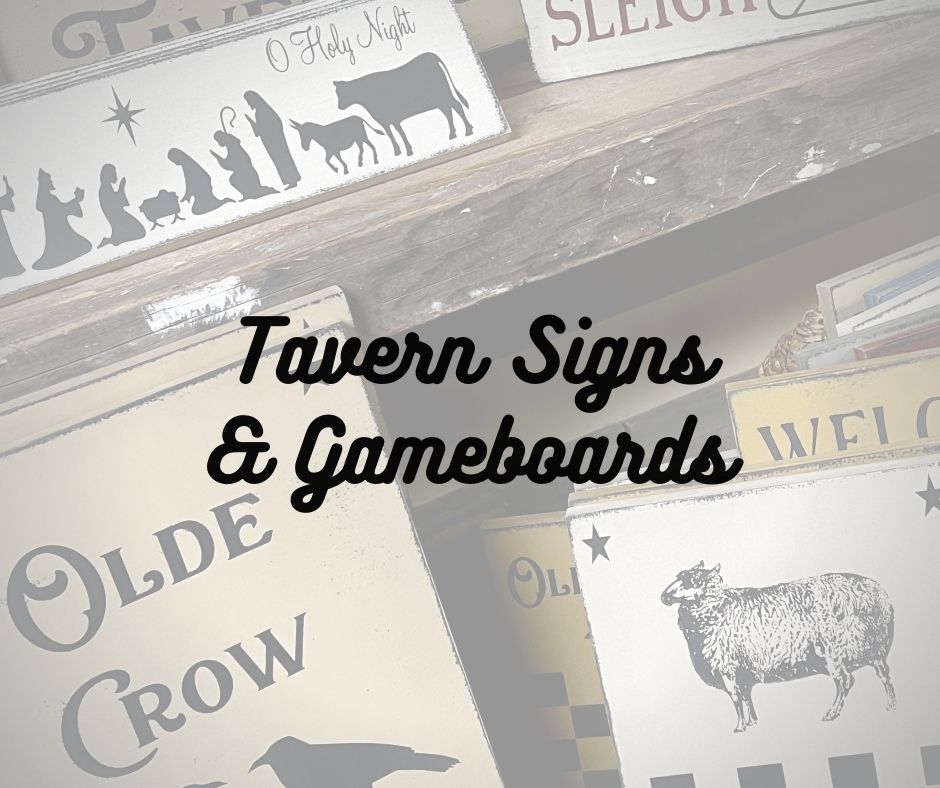 Tavern Sign & Game Boards – Little Village Primitives