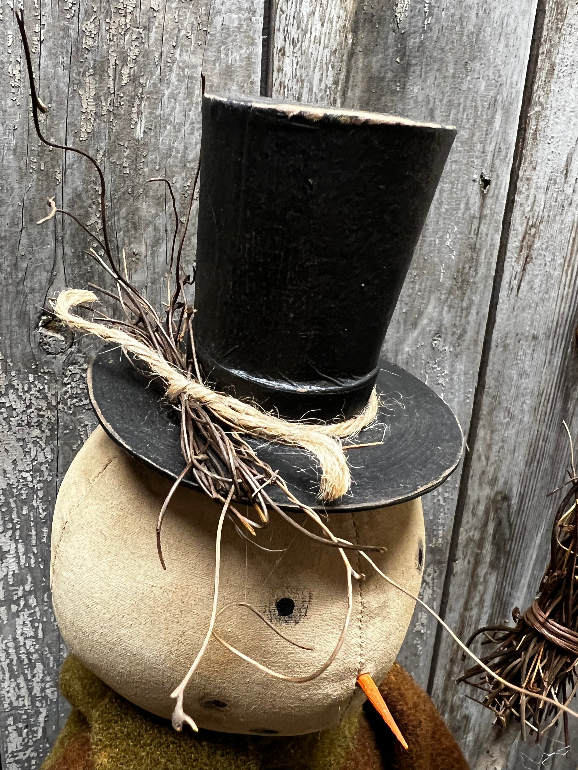 Snowman, 18", PARSON BROWN – Little Village Primitives