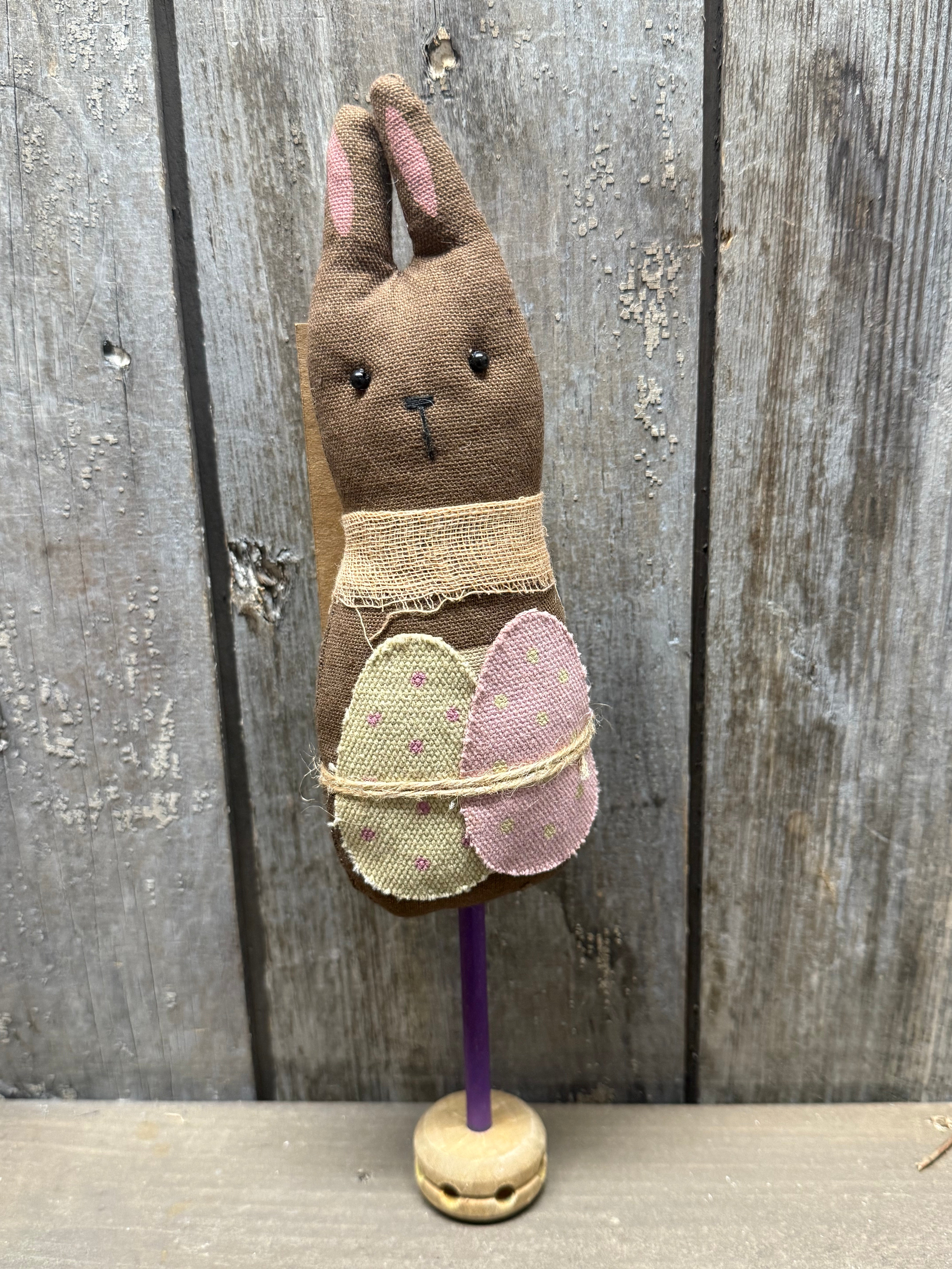 POGO, 10.75", Rabbit/Stand – Little Village Primitives
